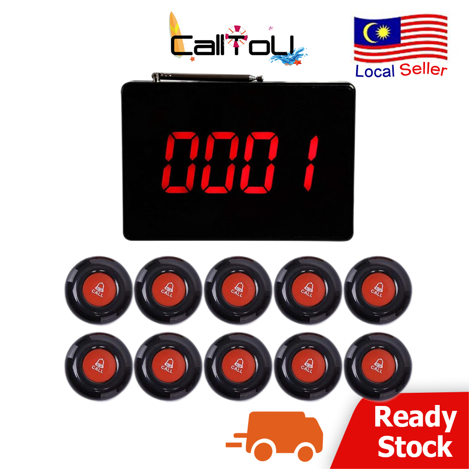 [10 Bell ]CallToU Wireless Calling System Table Bell Call Bell for ...