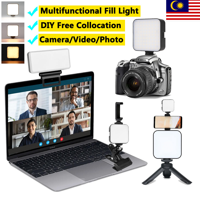 2000mAh Rechargeable Video Camera Light Dual Color Professional Audio ...