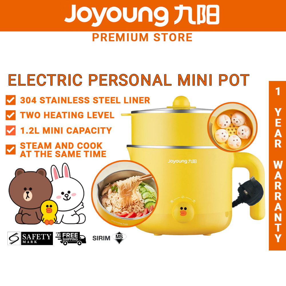 JOYOUNG X Line Friends Electric Mini Pot 1.2L Steamer Personal Hotpot ...