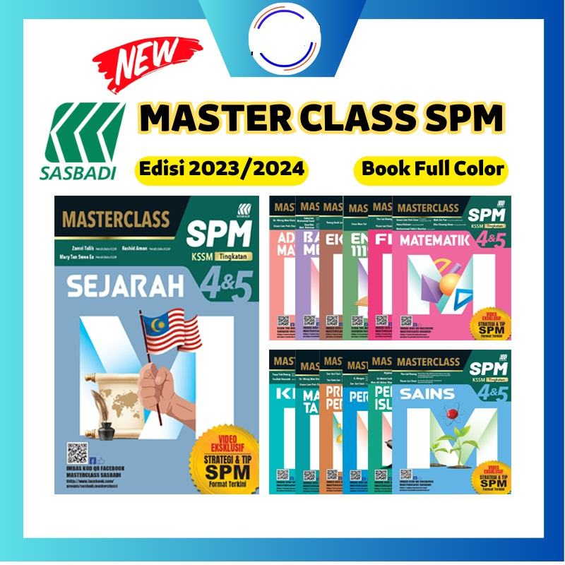 Sasbadi Masterclass Spm Tingkatan 4 And 5 Kssm 2023 Shopee Malaysia