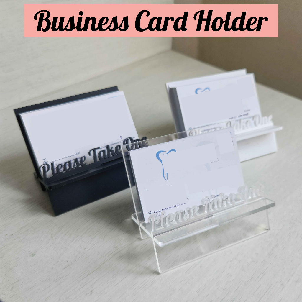 UMAKE Portable Namecard holder Business Card Holder Box Display Acrylic ...