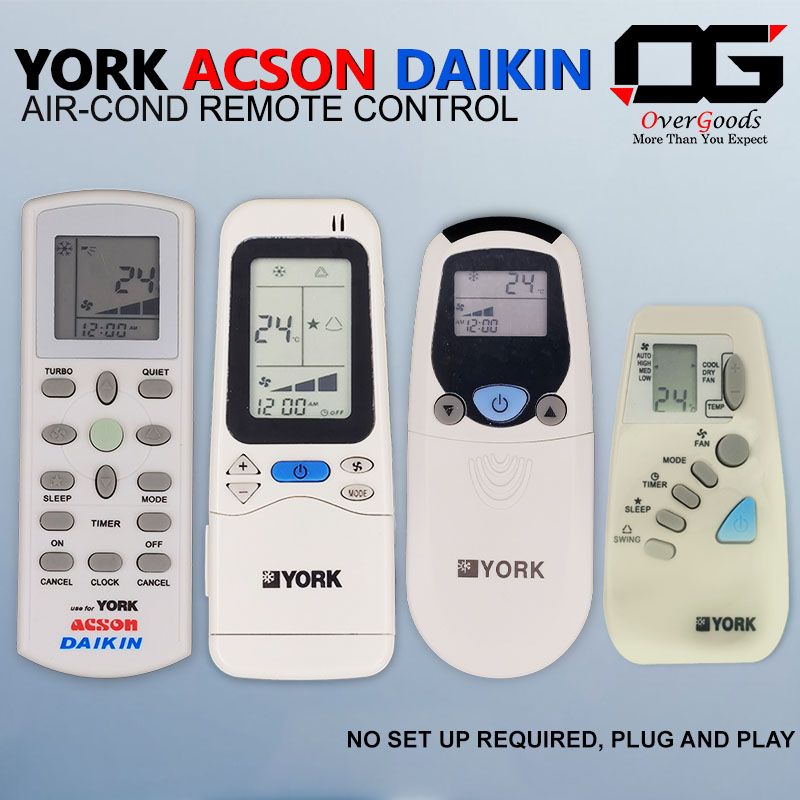 Universal Aircond Remote Control York / Daikin / Acson (Ready Stock ...