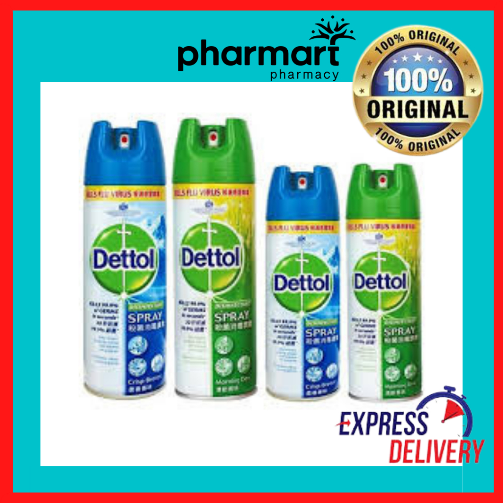 Dettol Disinfectant Spray Morning Dew/Crisp Breeze 450ml/680ml | Shopee ...