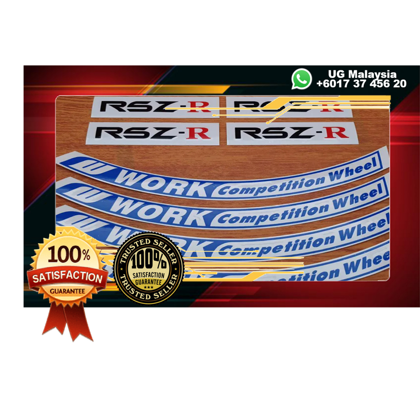 Sticker Rim WORK RSZ-R Cutting Ori Cheaper | Shopee Malaysia