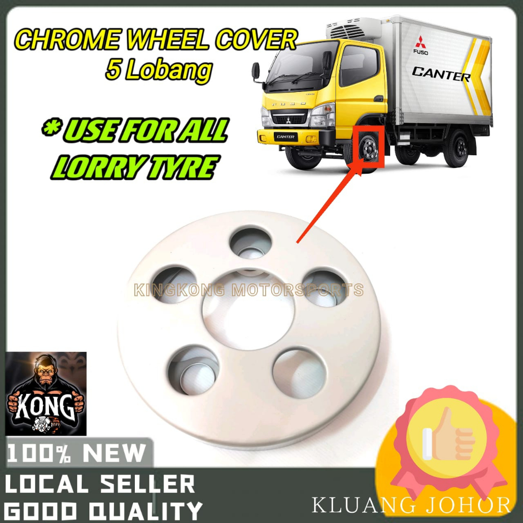 LORRY FRONT RIM COVER IRON 5 HOLE LUBANG TYRE RIM TYRE NUT PENUTUP ...