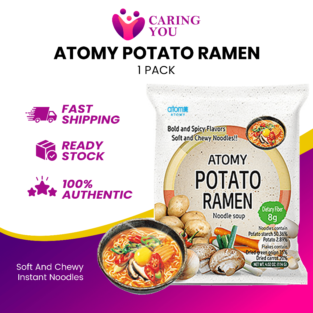 Atomy Potato Ramen Instant Noodle (1 Pack) Korean Instant Noodle Ramen ...