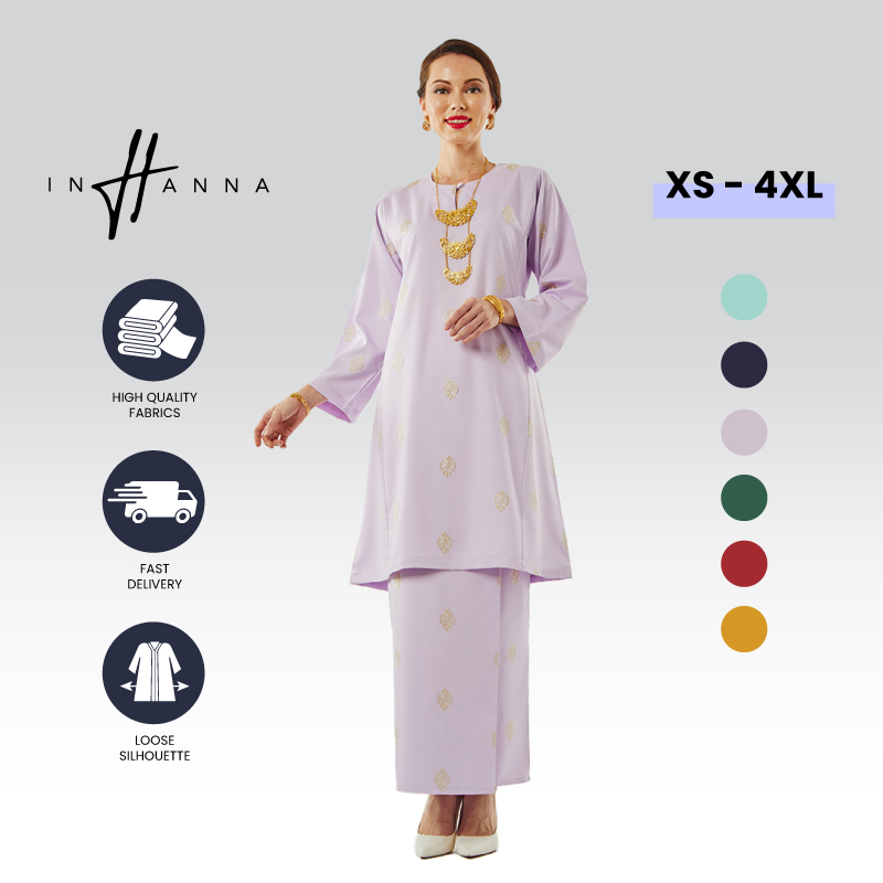 INHANNA Lufyaa Embroidered Kurung Riau Baju Kurung | Shopee Malaysia