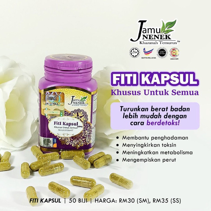 JAMU NENEK FITI KAPSUL ( DETOKS & KURUS) | Shopee Malaysia