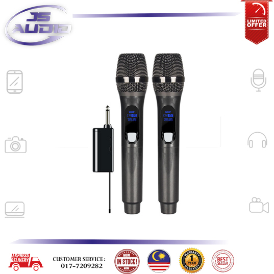 UHF wireless handheld microphone with mini receiver | Shopee Malaysia