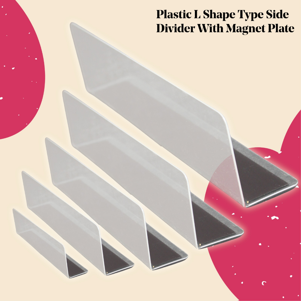 Racking Plastic L Shape Type Big Side Divider With Magnet Plate ...