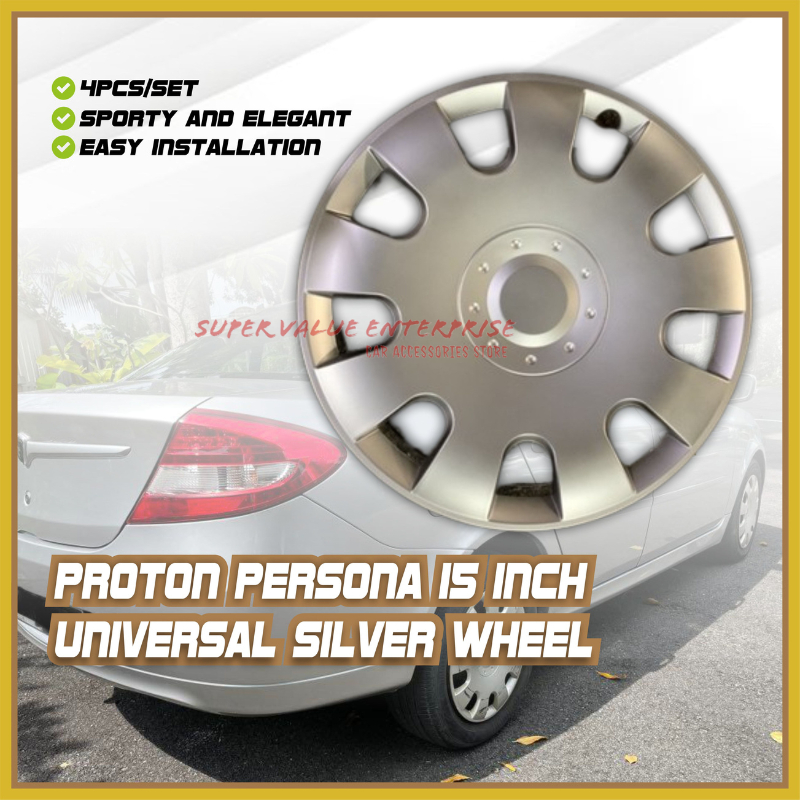 Proton Persona 15 Inch Universal Silver Wheel Cover Rim Cap Penutup ...