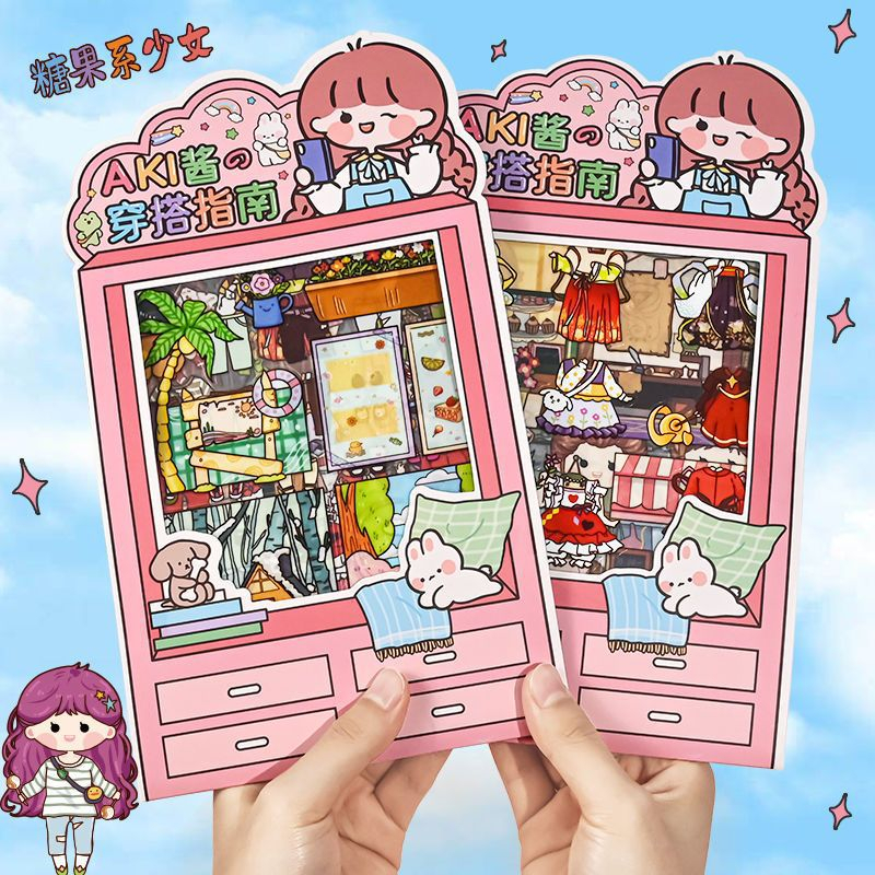 Cute Dressing Up Stickers PET Cute Journal Sticker Diary Decoration DIY ...