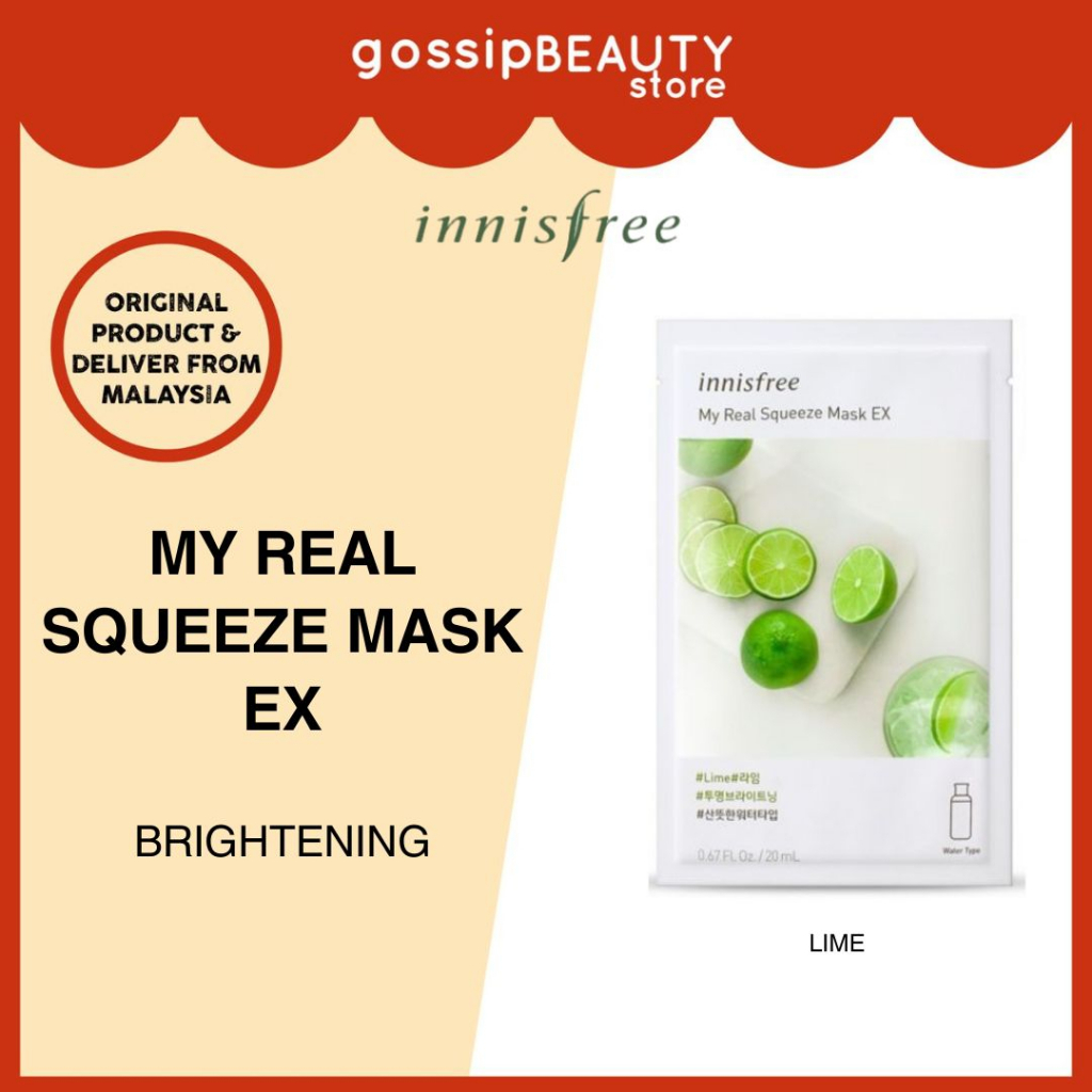 Innisfree My Real Squeeze Mask EX - Lime (20ml) | Shopee Malaysia