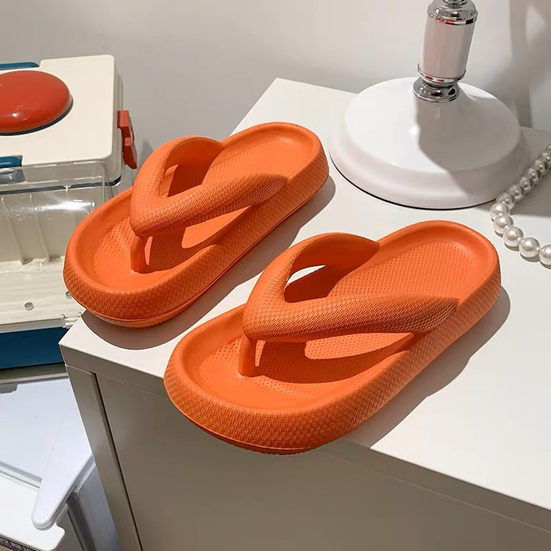 EVA Unisex Thick Slipper Flipper Soft Rubber Selipar Wanita Lelaki ...