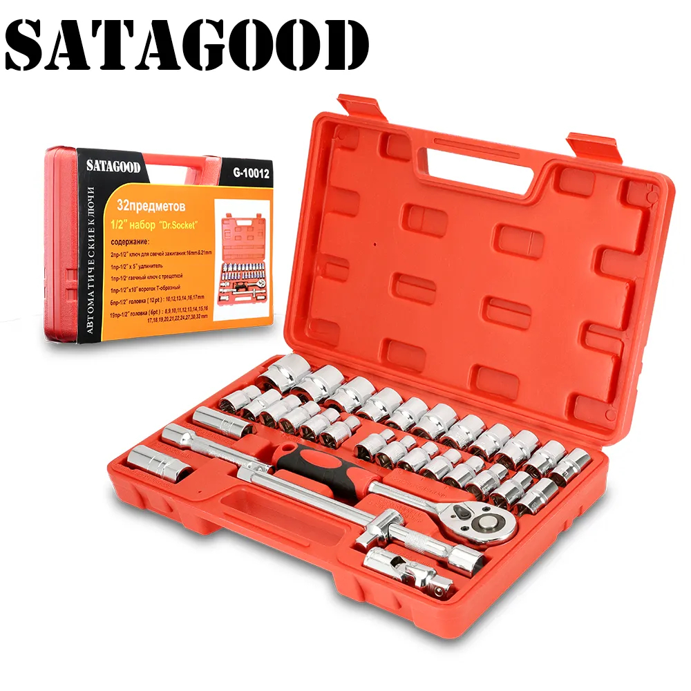 High Quality DIY Repair Kit Set Lengkap 32 Alat Spanar Soket 32 PCS 1/2 ...