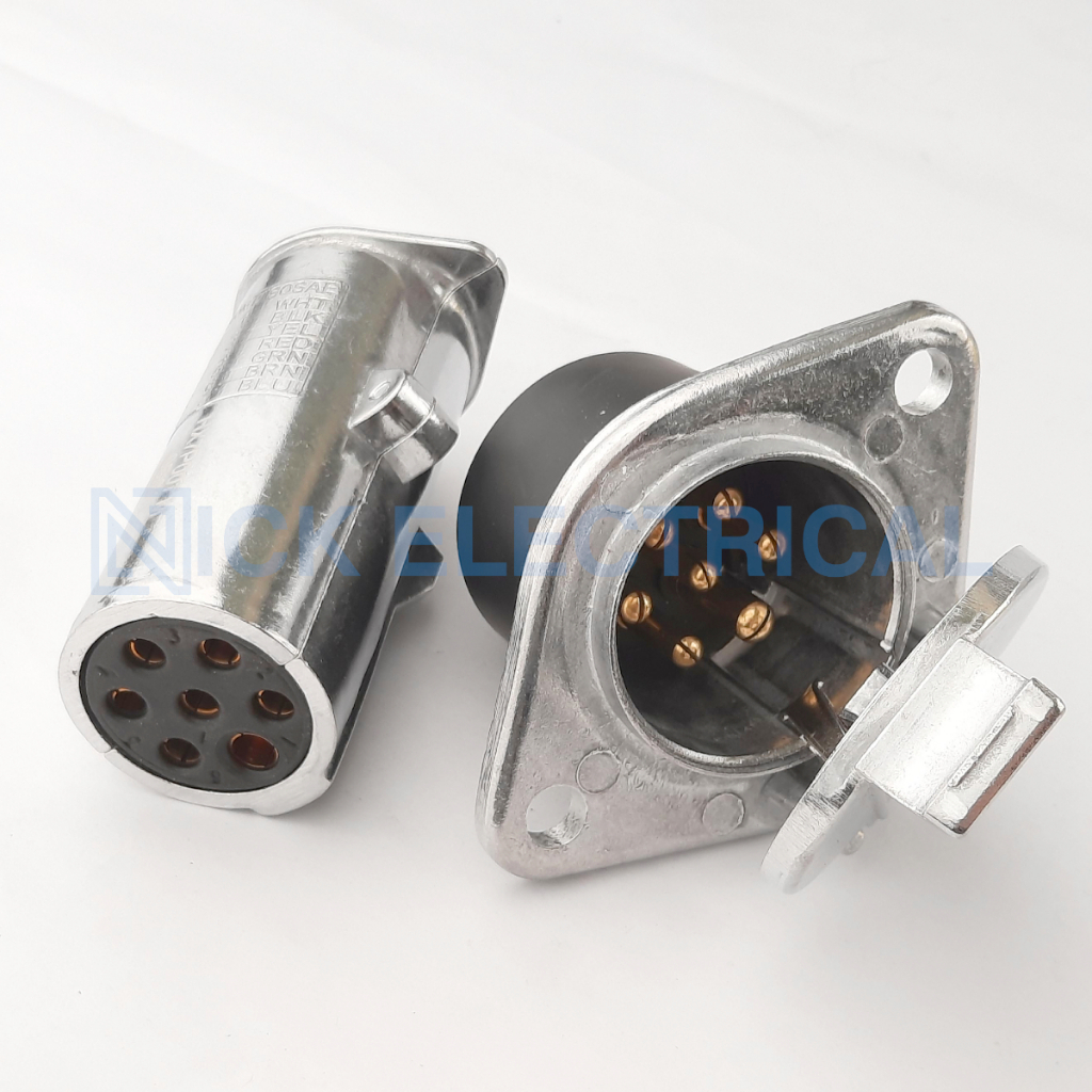 TRAILER 7 PIN 12V / 24V CABLE MOUNT CONNECTOR PLUG AND SOCKET | Shopee ...
