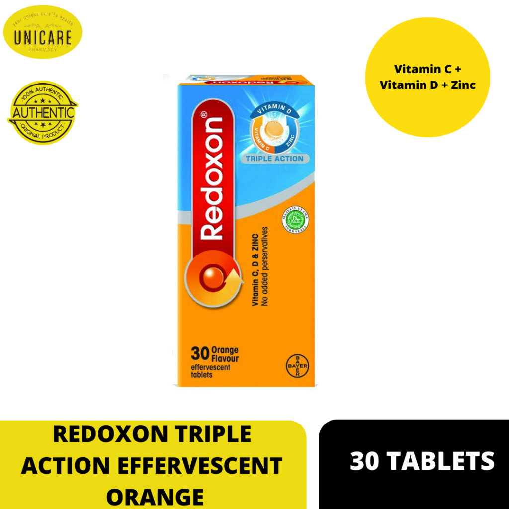 REDOXON TRIPLE ACTION EFFERVESCENT ORANGE 30 TABLETS | Shopee Malaysia