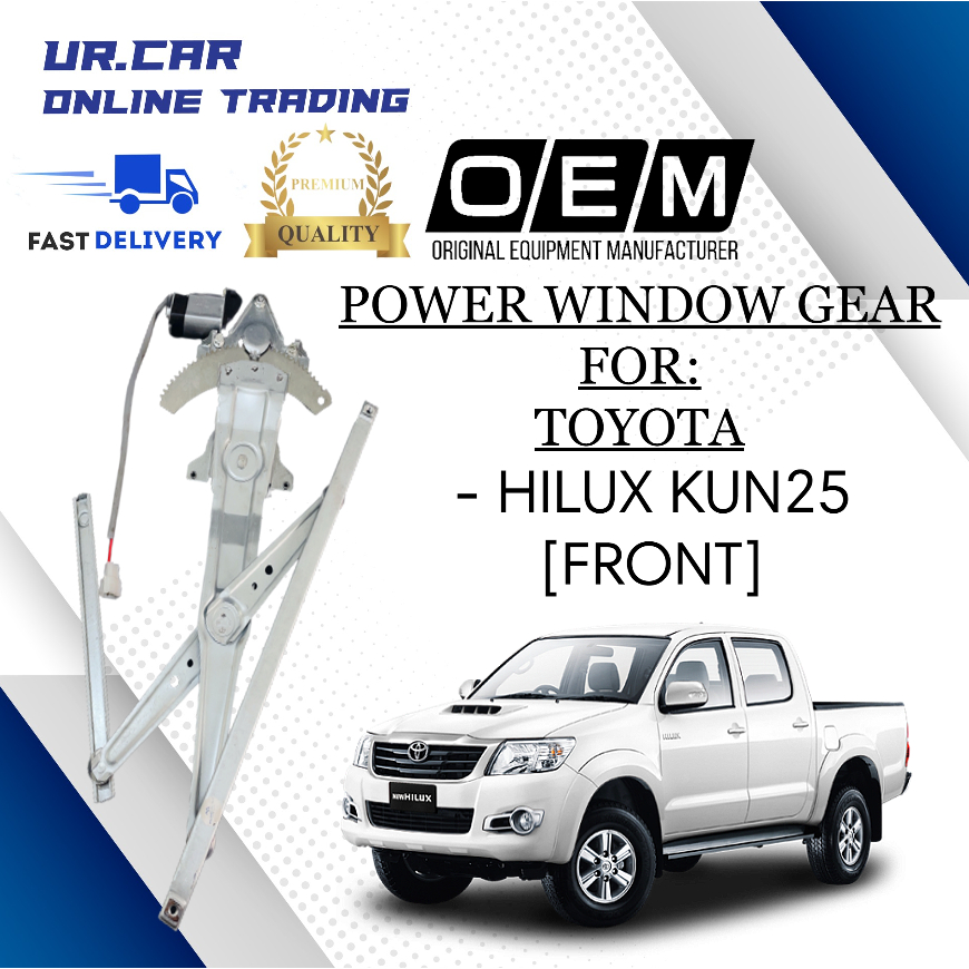 TOYOTA HILUX KUN25 FRONT (RIGHT) POWER WINDOW GEAR WITH MOTOR 100% HIGH ...