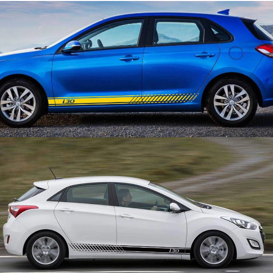 Car Side Doors Line Letter Stickers For Hyundai I30 i30n | Shopee Malaysia