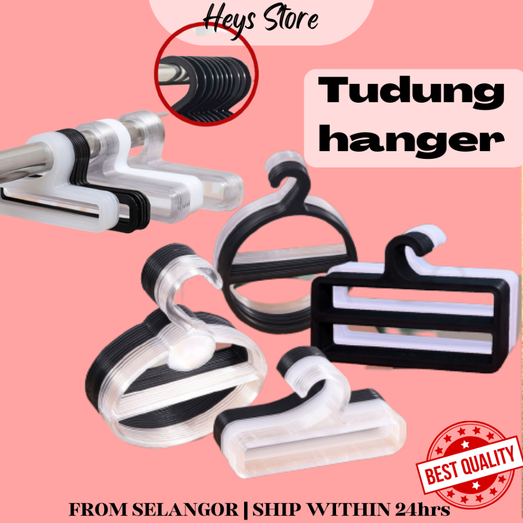 Ready Stock HANGER TUDUNG / HANGER SHAWL PETAK UKURAN BULAT HANGER DARI ...