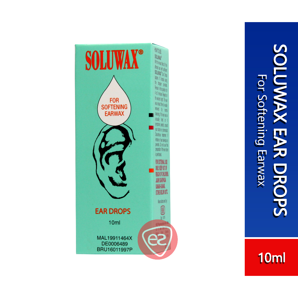 SOLUWAX EAR DROPS 10ML FOR SOFTENING EARWAX | Shopee Malaysia