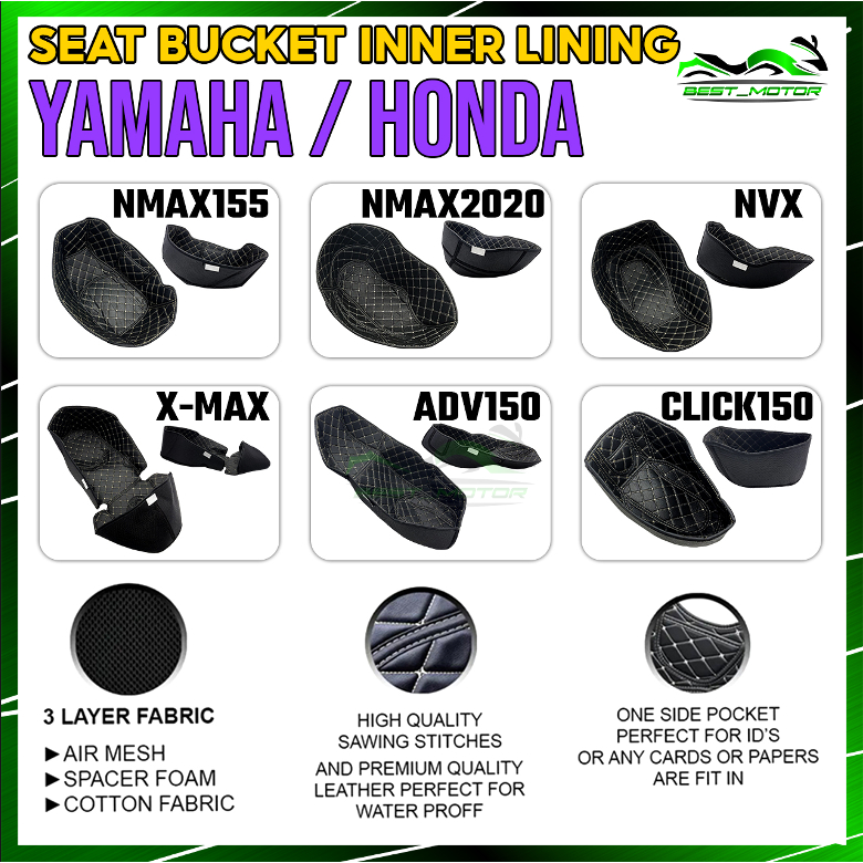 SEAT INNER YAMAHA HONDA NMAX155 / NMAX2020 / NVX / XMAX / ADV150 ...