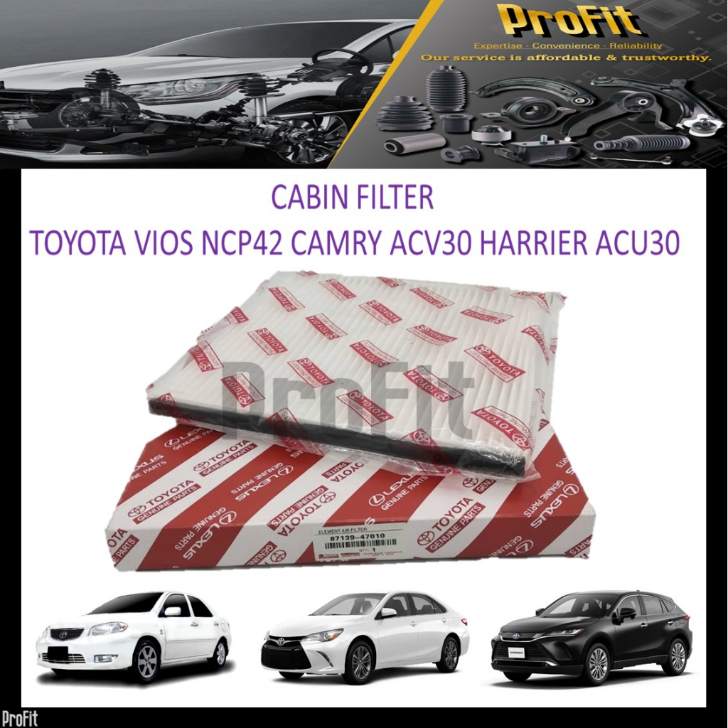 TOYOTA VIOS NCP42 CAMRY ACV30 HARRIER ACU30 CABIN FILTER -87139-47010 ...