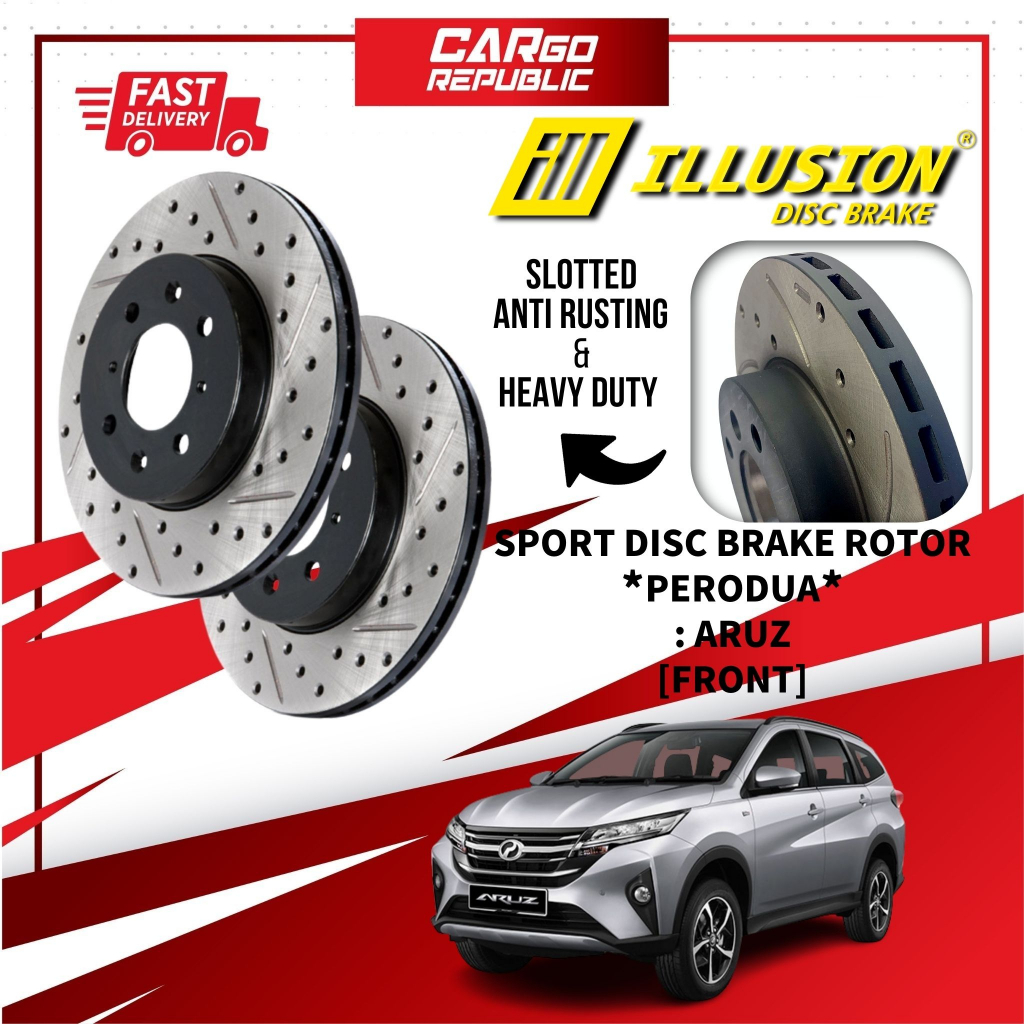 Illusion Sport Disc Brake Rotor Perodua Aruz Front (Depan) 100% ...