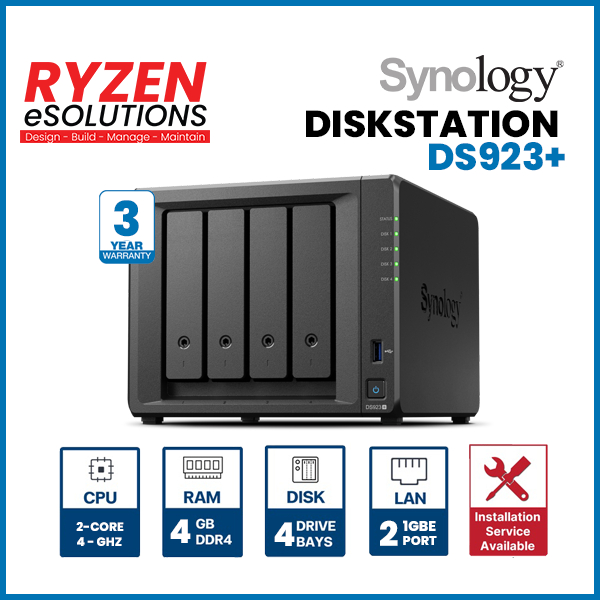 Synology DiskStation DS923+ 4-Bay NAS Server | Shopee Malaysia