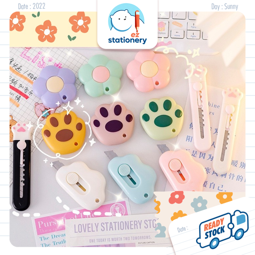 🇲🇾 Ready Stock Cute Mini Paper Cutter Cloud Paw Cat Claw Mini Art Pen ...