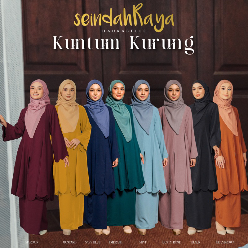 [READY STOCK‼️] KUNTUM KURUNG HAURABELLE BAJU RAYA SEDONDON IBU ANAK | Shopee Malaysia