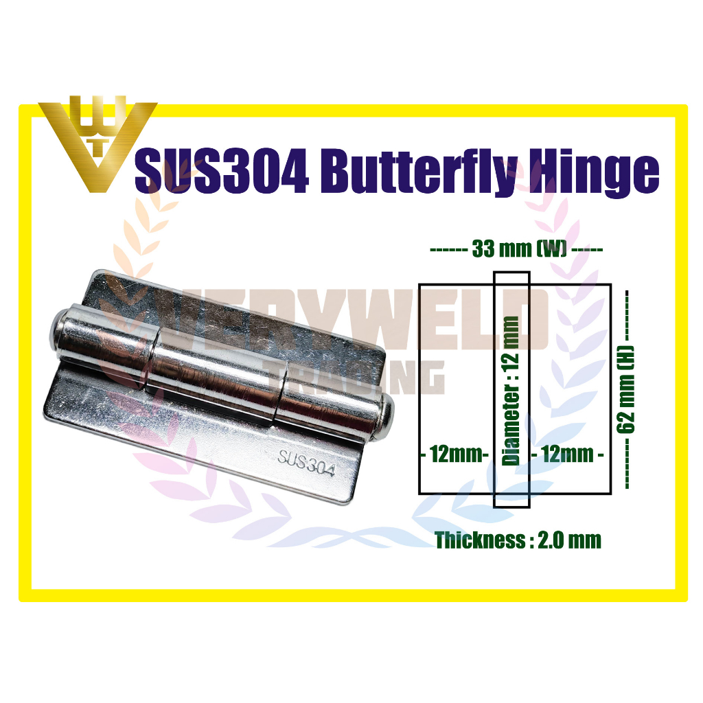 VERYWELD ENGSEL PINTU KELULI TAHAN KARAT /STAINLESS STEEL Welding ...