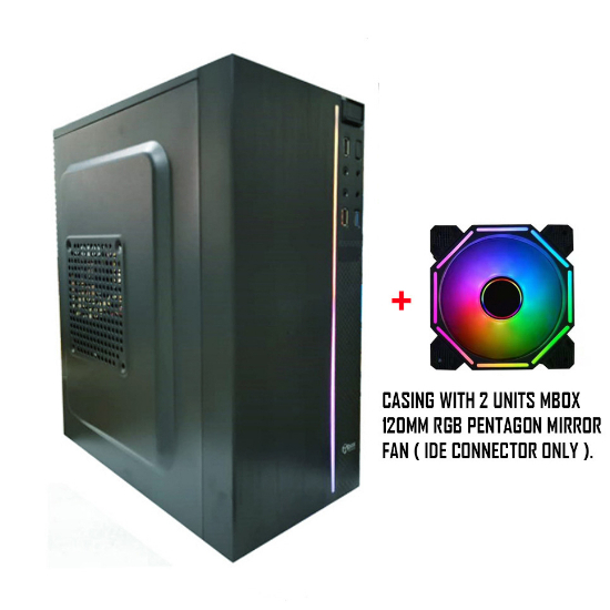 MBOX MINI Atx Tower Pc Casing With RGB LED Strip Front Panel (MATX/ITX ...