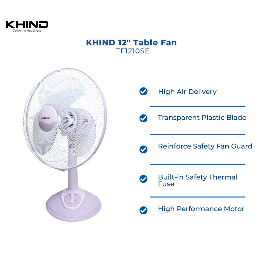 [Office Matters] Khind Table Fan 12" TF126SE / TF1210SE | Shopee Malaysia
