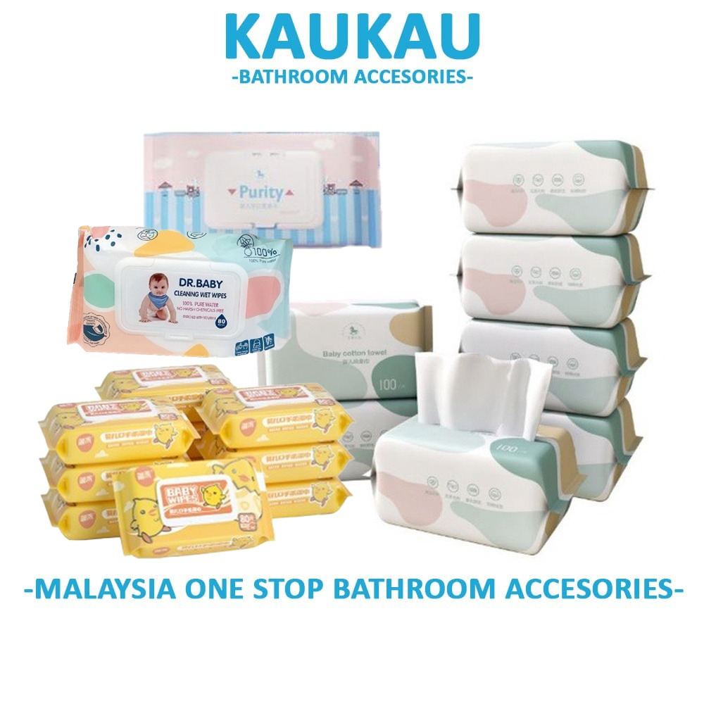 KAUKAU Baby Wipes Big Packing Wet Tissue Non-Alcohol Parabens Free ...