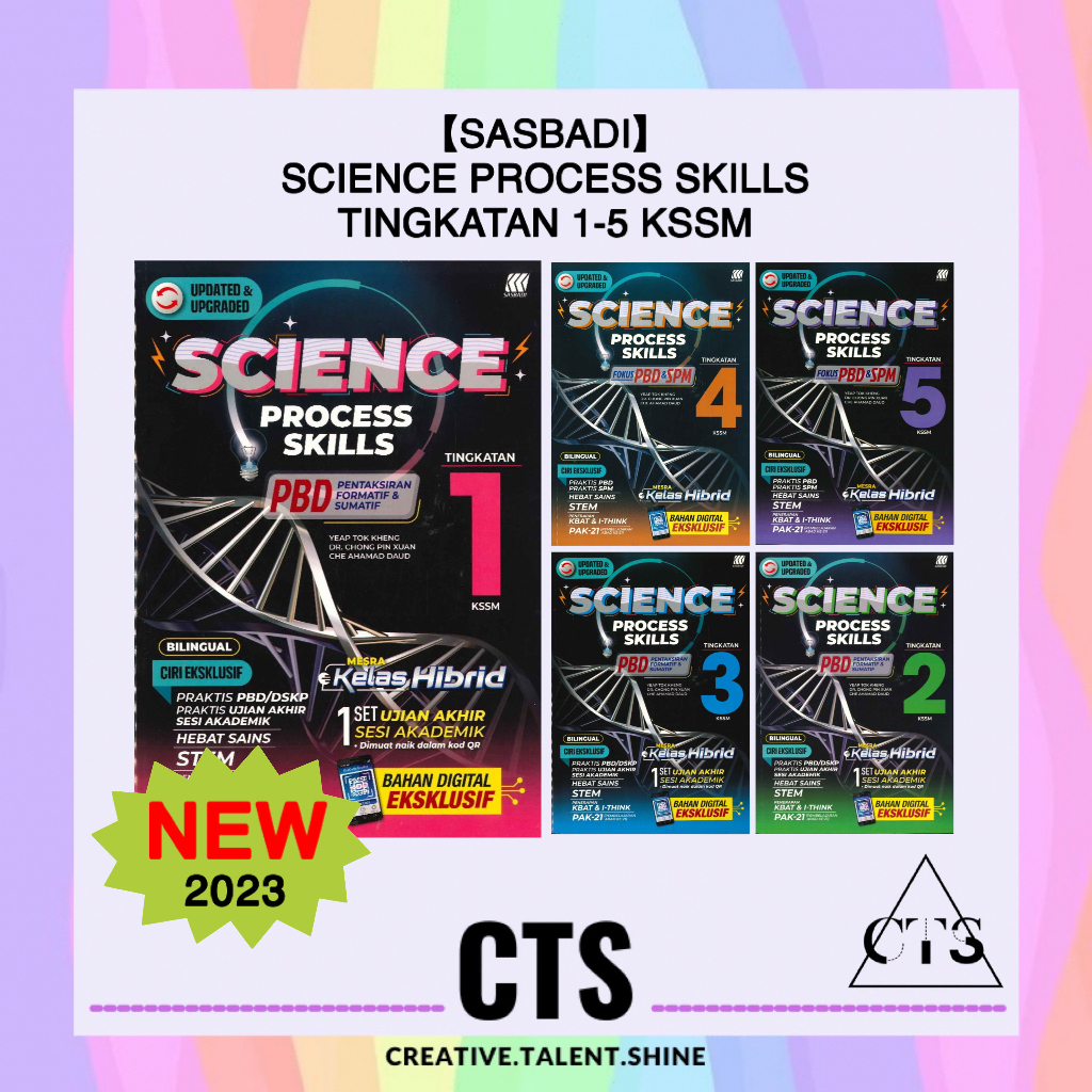 【Sasbadi】Science Process Skills PBD Tingkatan 1 2 3 4 5 KSSM 2023 ...