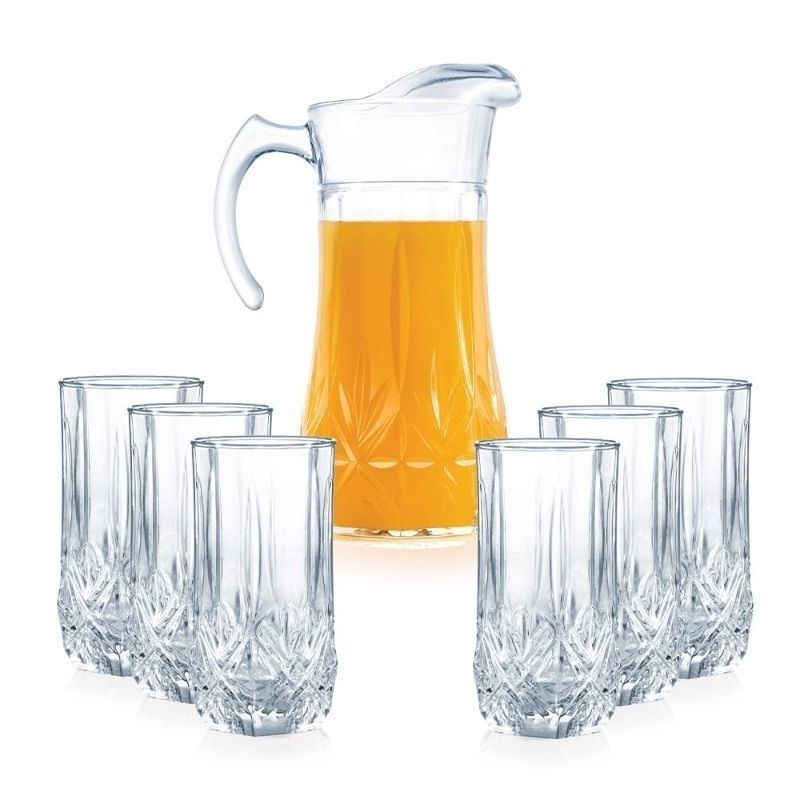 LUMINARC 7PCS BRIGHTON WATER SET / DRINK SET/GELAS KACA(N0782) | Shopee ...