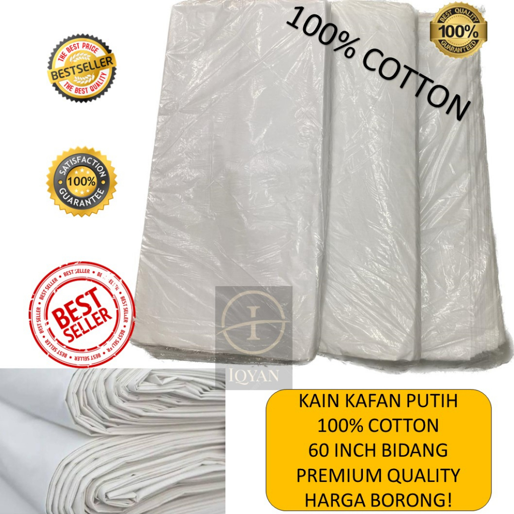 KAIN PUTIH / KAIN KAFAN / 60 INCH BIDANG / 40 M / 40 METER / URUSAN ...