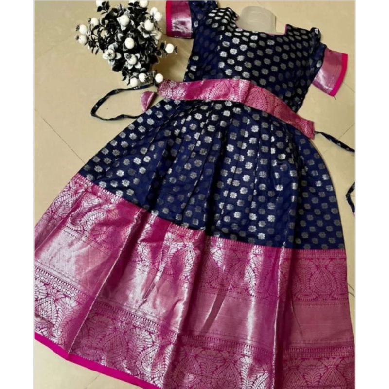 🔥 Lunching New beautiful kids gonw collections with kanjivaram silk ...