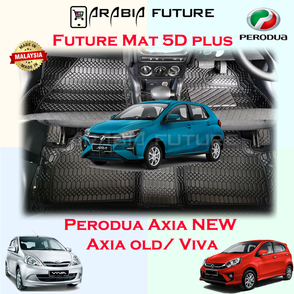 Perodua Axia 2023 Viva FUTURE Car Floor Mat 5D plus Carpet Kereta Anti ...