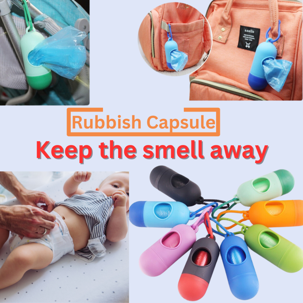 Rubbish bag Capsule (15pcs/roll) Disposable Baby Diaper Dispenser ...