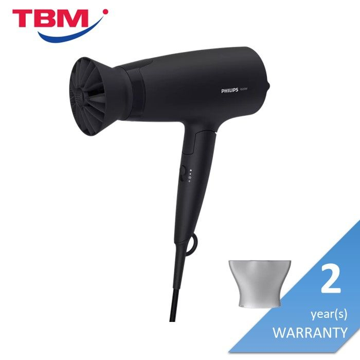 Philips Hair Dryer 3000 Thermo Protect Foldable Black (1600w) BHD308/13 | Shopee Malaysia
