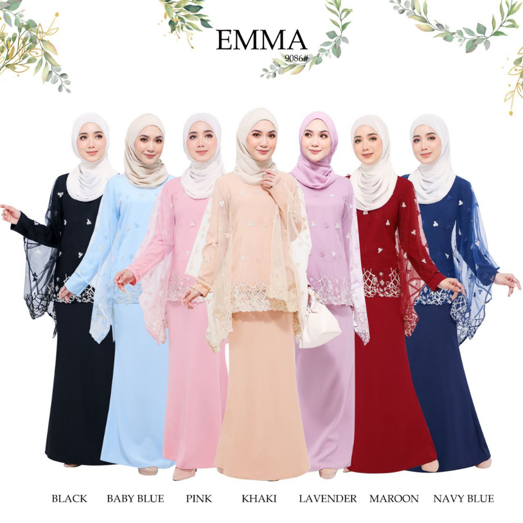 CHICCHOC l EMMA KURUNG MODEN 9086 BAJU RAYA READY STOCK | Shopee Malaysia