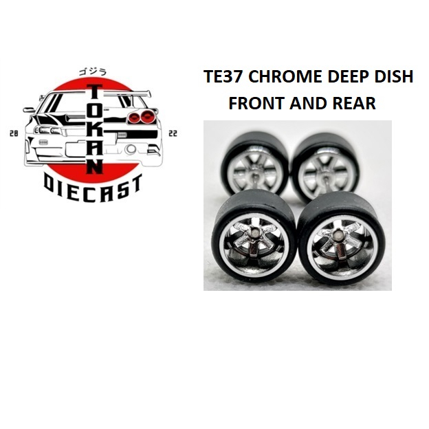 Tayar Getah TE37 Chrome Deep Dish Depan dan Belakang | Shopee Malaysia