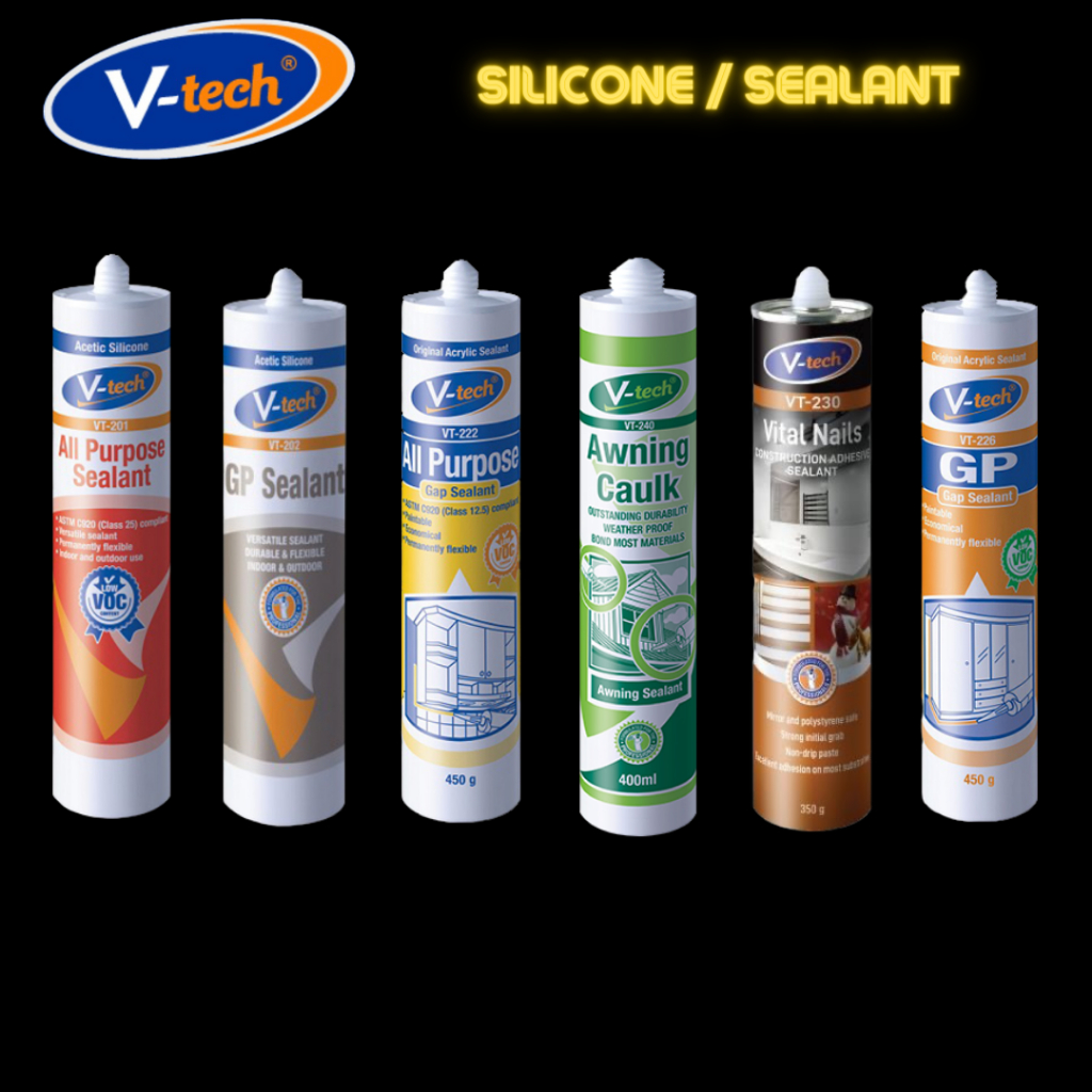 Vtech VT202 VT222 VT230 VT240 VT268 Silicone Acetic Sealant / Vital Nails Wainscoting ...