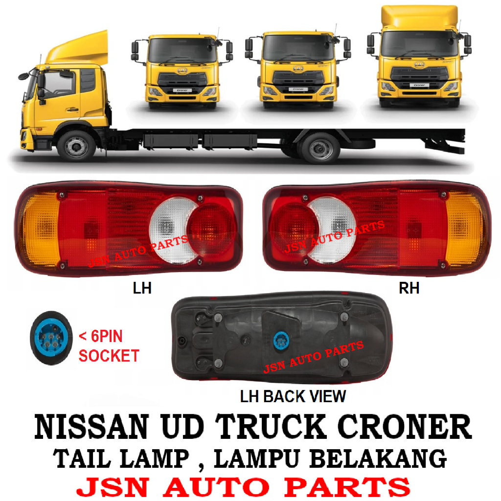 J101S01 TAIL LAMP TAIL LENS NISSAN UD TRUCK CRONER LORRY AKSESORY LAMPU ...