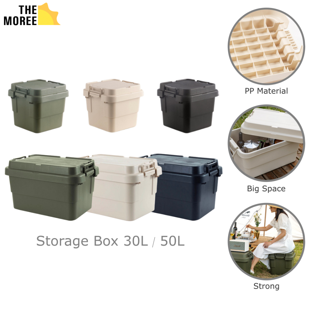 Outdoor Storage Box 30L/50L Muji Design Camping Container Keeping Box ...