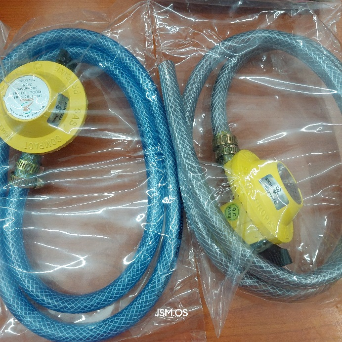 JSM GAS REGULATOR WITH 1.2M PIPE (ONE SET = 1 REGULATOR + 1 PIPE + 2 ...