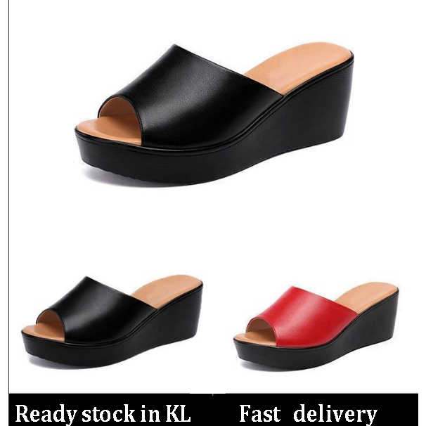 Women flat Wedges sandals perempuan 6CM platform Kasut Wanita ( Ready ...