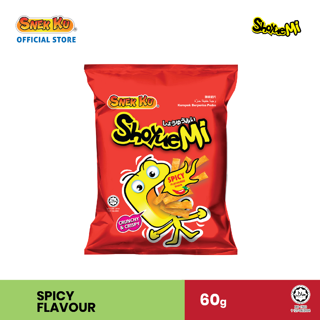 Snek Ku Shoyuemi Spicy Flavoured Snacks (60g) | Shopee Malaysia